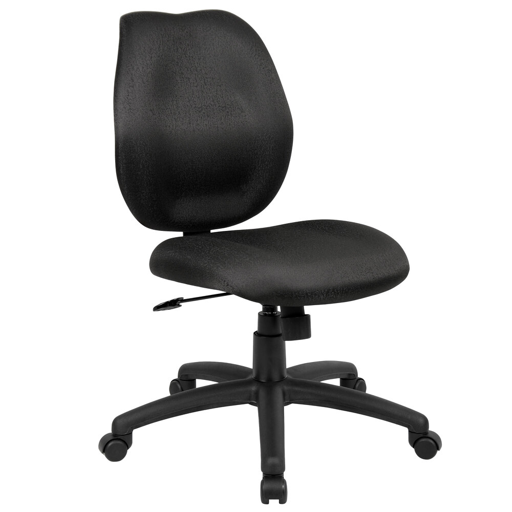 Boss Black Mid-Back Armless Task Chair