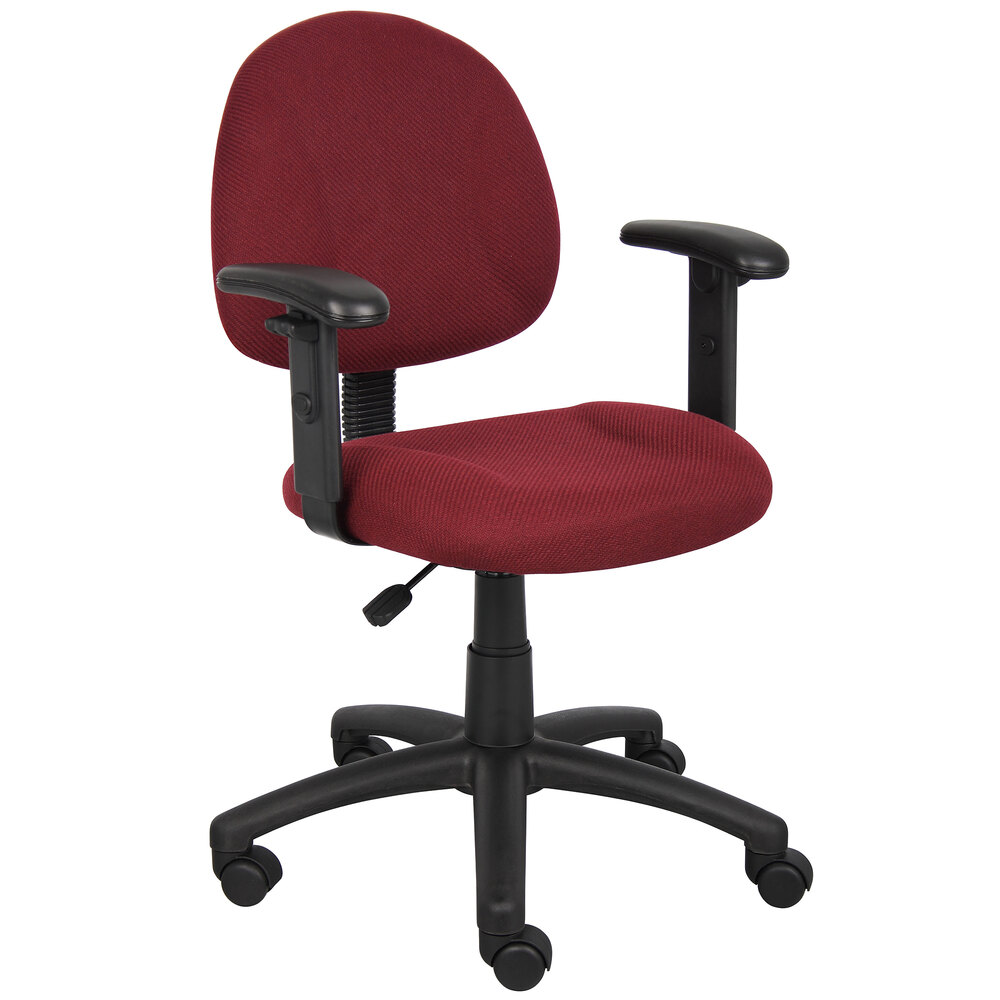 Boss B316-BY Burgundy Tweed Perfect Posture Deluxe Office Task Chair ...
