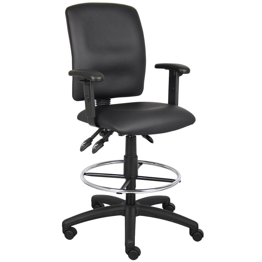 Boss B1646 Black LeatherPlus Multi-Function Drafting Stool with ...