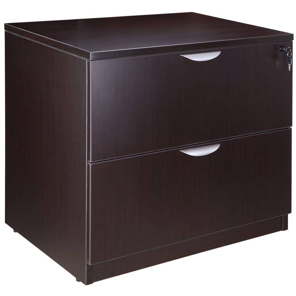 Boss N112-MOC Mocha Laminate Two Drawer Lateral File Cabinet - 31" x 22 ...