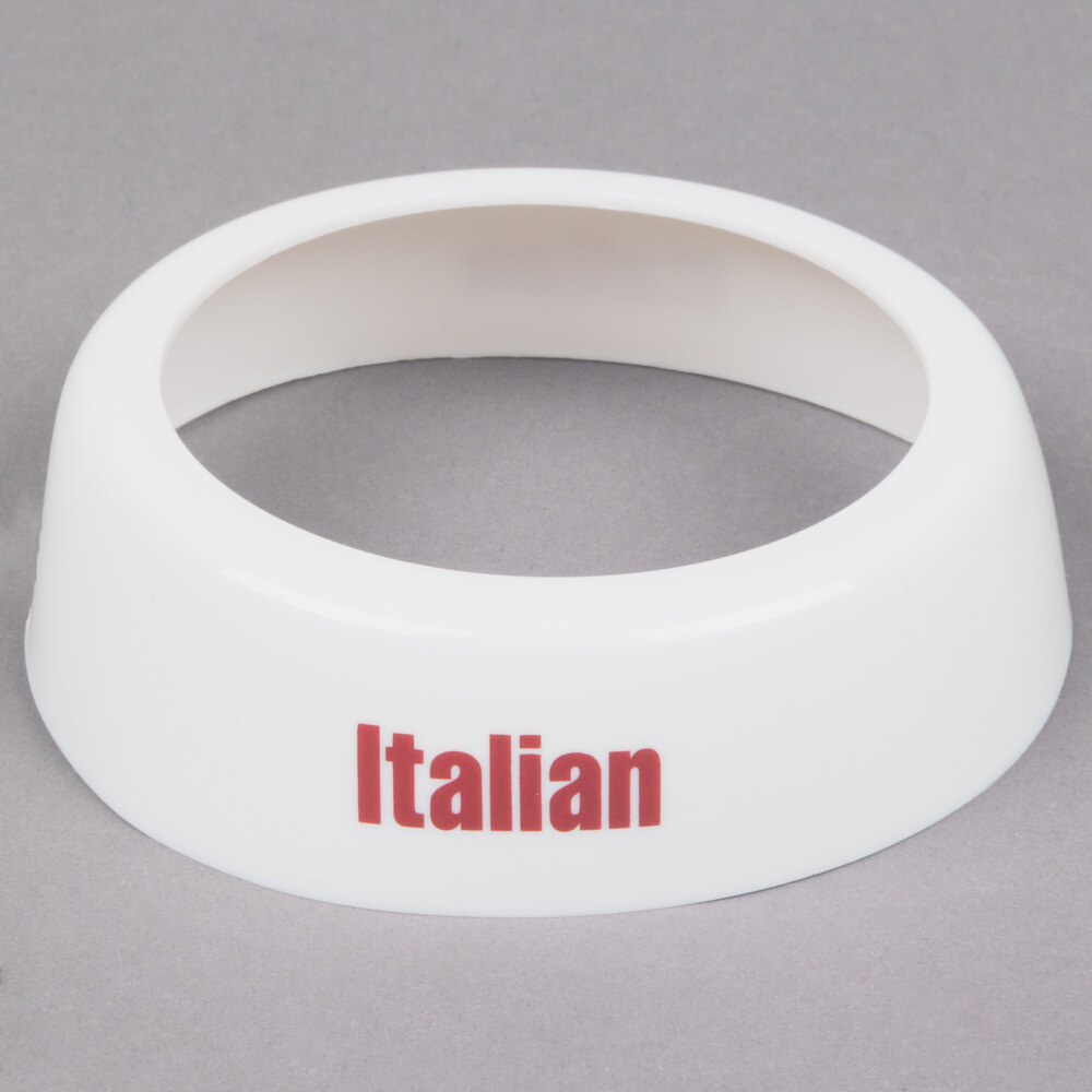 TableCraft CM4 Imprinted White Plastic "Italian" Salad Dressing ...