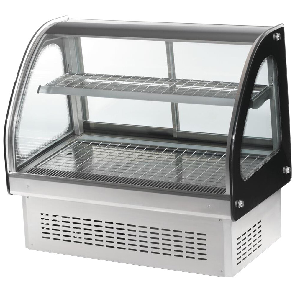 Vollrath 40847 60" Curved Glass Drop In Heated Countertop Display Cabinet