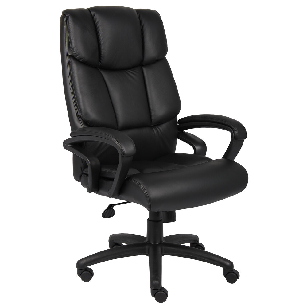 Boss B8701 Black Top Grain Leather Executive Chair