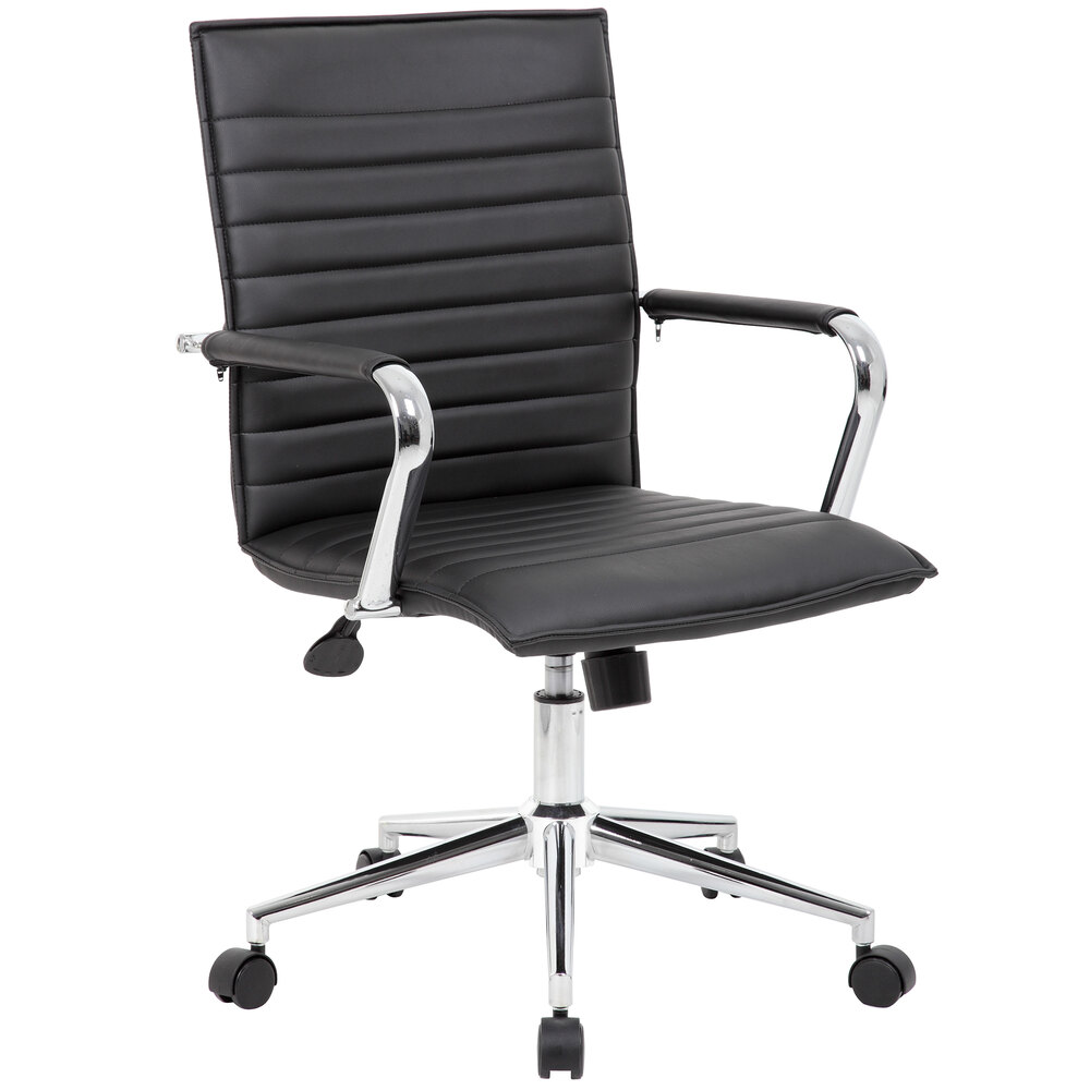Boss Black Caressoft Vinyl Hospitality Task Chair