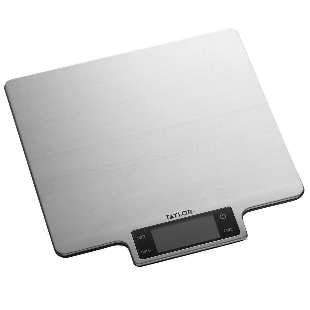 Taylor 3907 22 lb. Stainless Steel Digital Kitchen Scale with Touch ...