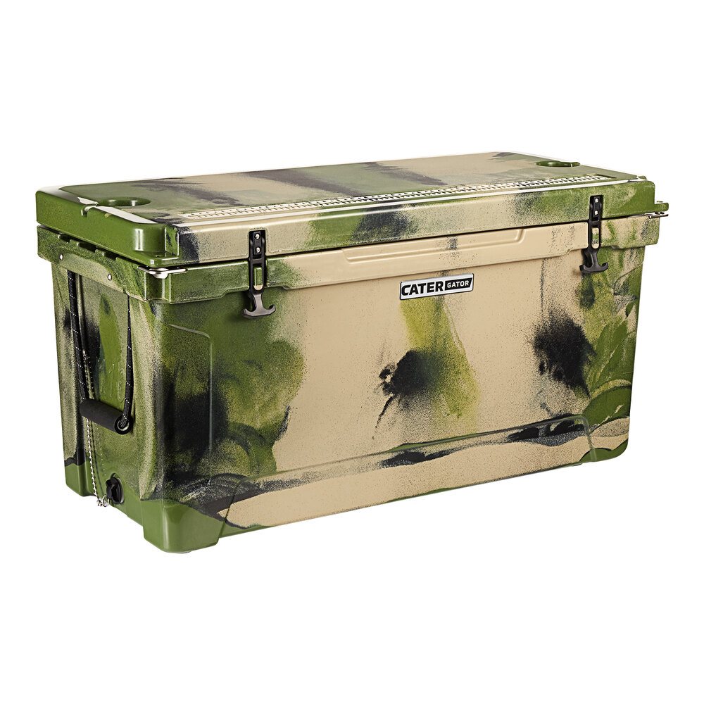CaterGator CG100CAMO Camouflage 110 Qt. Rotomolded Outdoor Cooler / Ice ...