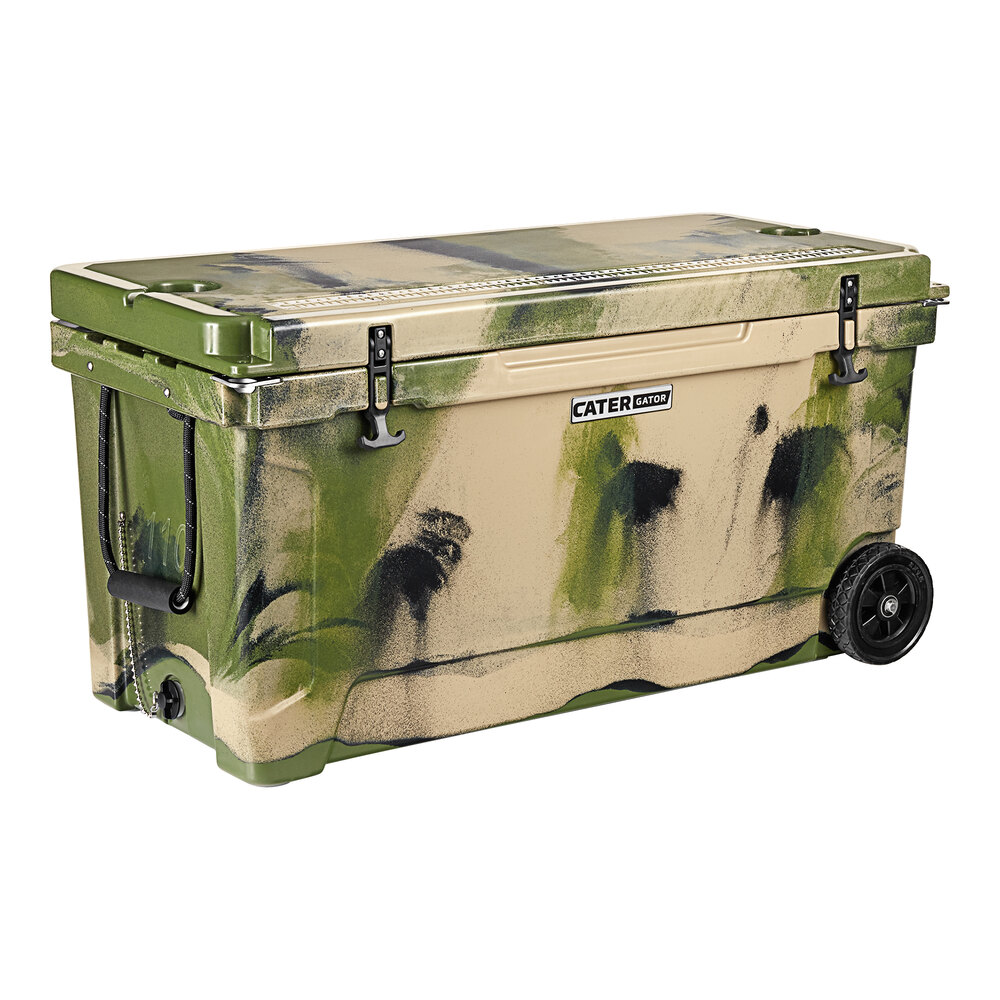 CaterGator CG100CAMW Camouflage 110 Qt. Mobile Rotomolded Outdoor ...