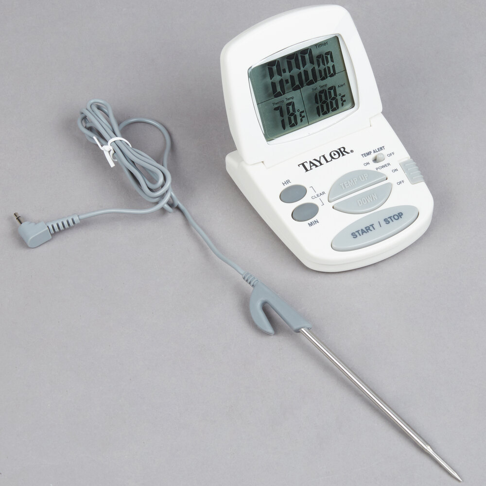 Taylor 1470FS 5 1/4" Digital Cooking Thermometer and 24 Hour Kitchen ...