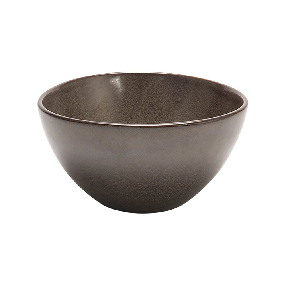 Front of the House Kiln 7 oz. Mocha Round Porcelain Bowl - 12/Case