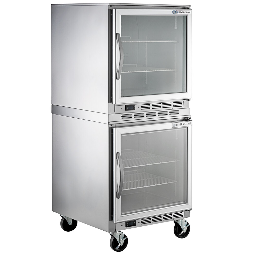 Beverage-Air UCF27AHC-25 and UCR27AHC-25 Double Stacked 27" Glass Door ...