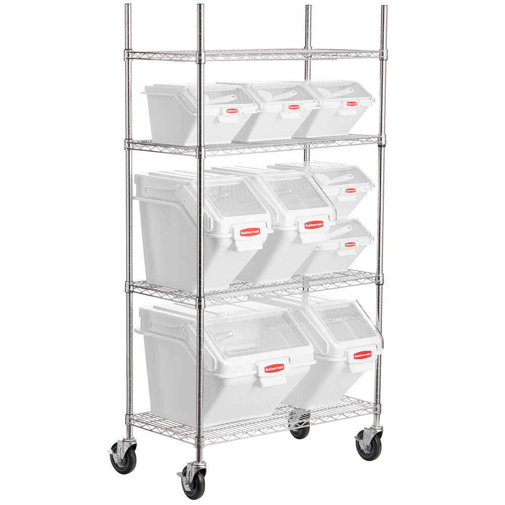 Rubbermaid® 18" x 36" Ingredient Bin Shelving Kit with 9 Shelf ...