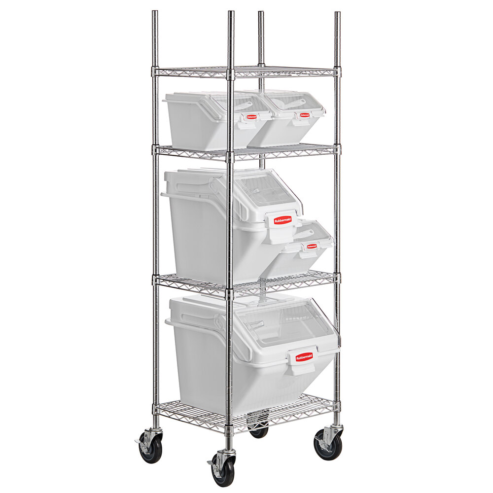Rubbermaid® 18" x 24" Ingredient Bin Shelving Kit with 5 Shelf ...