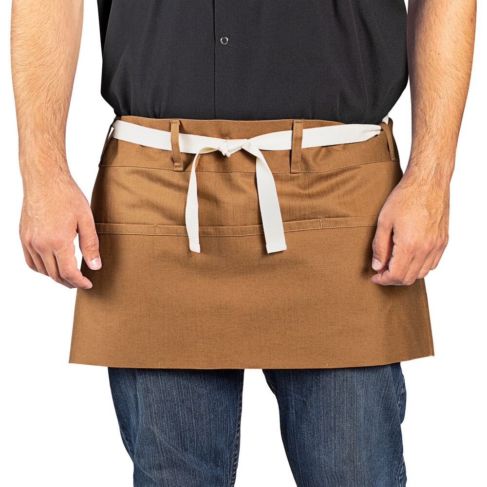 Uncommon Chef 3103 Caramel Customizable 100% Cotton Beltway Waist Apron ...