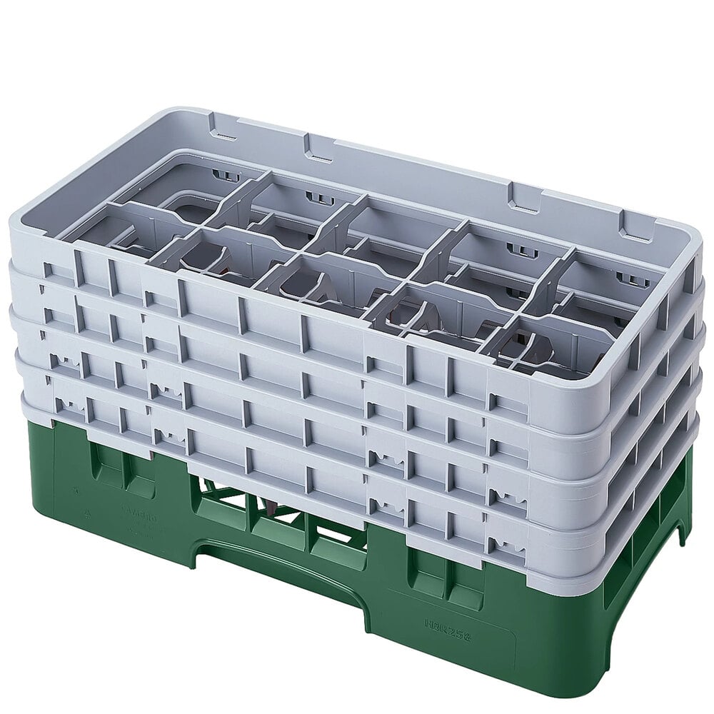 Cambro 10HS800119 Sherwood Green Camrack Customizable 10 Compartment 8 ...