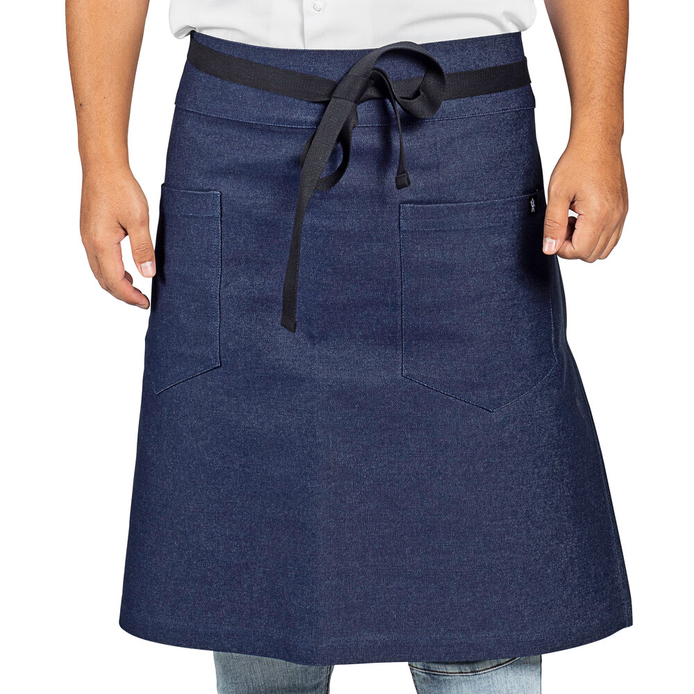 Uncommon Chef 3106 Indigo Customizable 100% Cotton Denim Metro Bistro ...