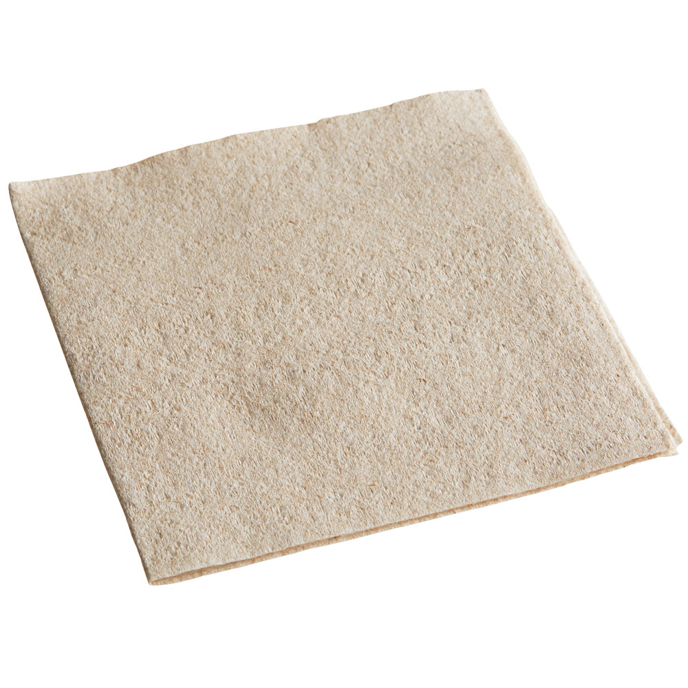Hoffmaster 046128 9.5" x 9.5" Linen-Like Natural Kraft 1/4 Fold ...