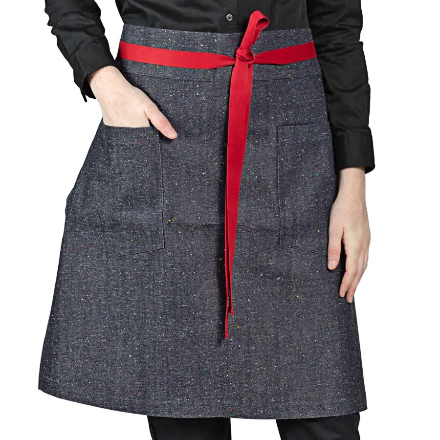 Uncommon Chef 3123 Confetti Denim Customizable Poly-Cotton Grit Waist ...