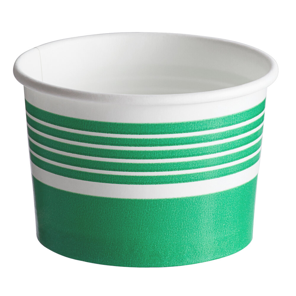 Choice 4 oz. Green Paper Frozen Yogurt / Food Cup - 1,000/Case