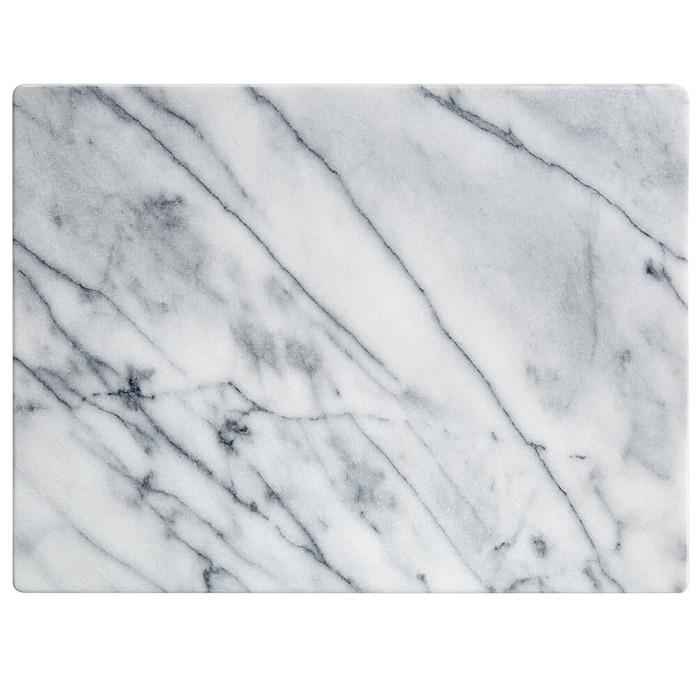White Marble Pastry Board (16" x 12" x 1/2")
