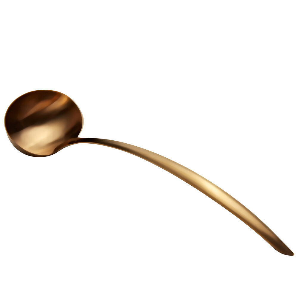 Bon Chef 9456GM 6 oz. Gold Matte Stainless Steel Serving Ladle with ...