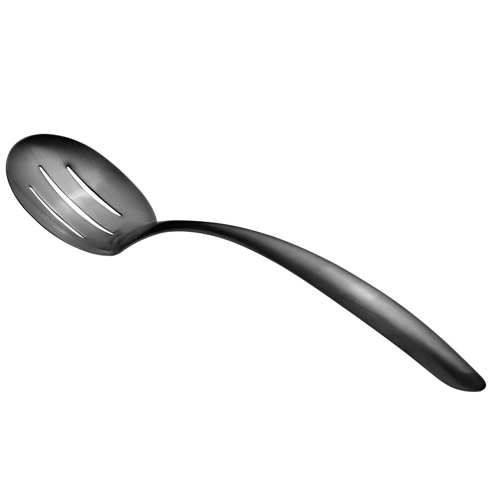 Bon Chef 9458BM 13 1/2" Black Matte Stainless Steel Slotted Serving ...