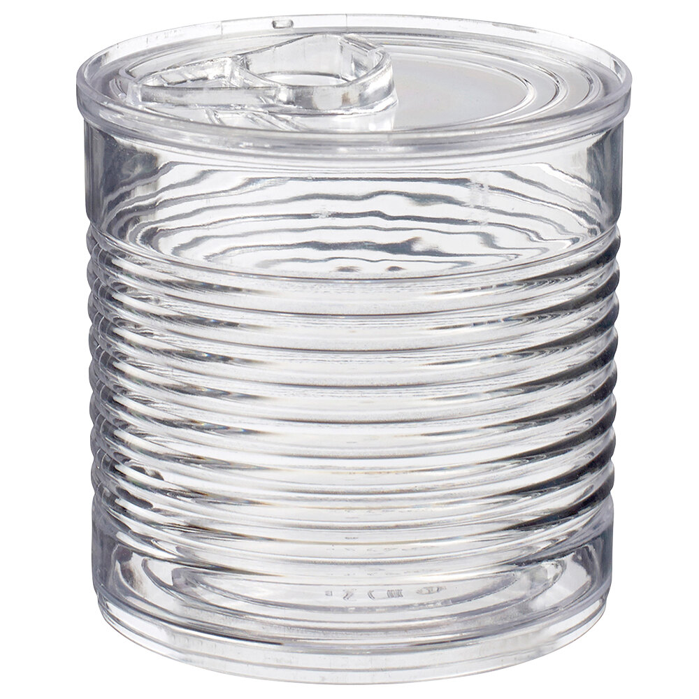 Solia PS34500 2 oz. Clear Plastic Tin Can with Lid - 200/Case