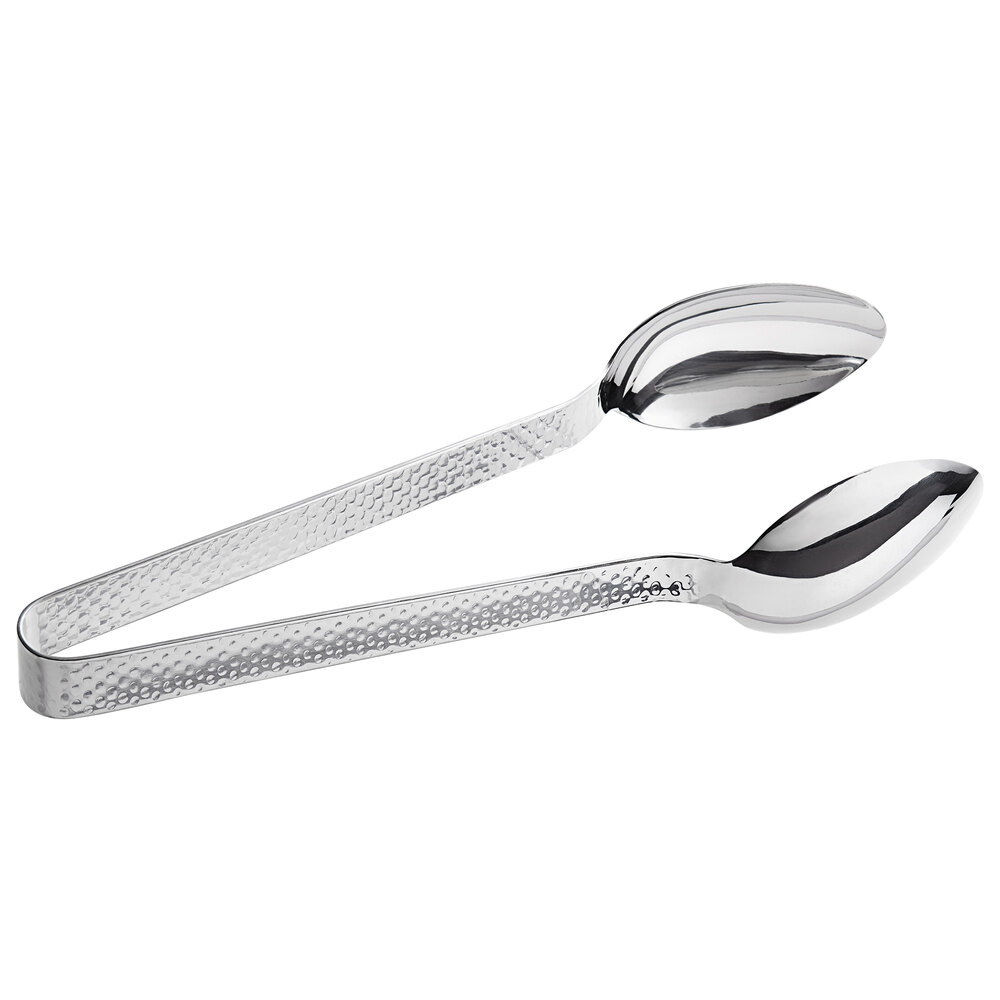 Carlisle 60211 Terra 12" 18/0 Heavy Weight Hammered Stainless Steel Tongs