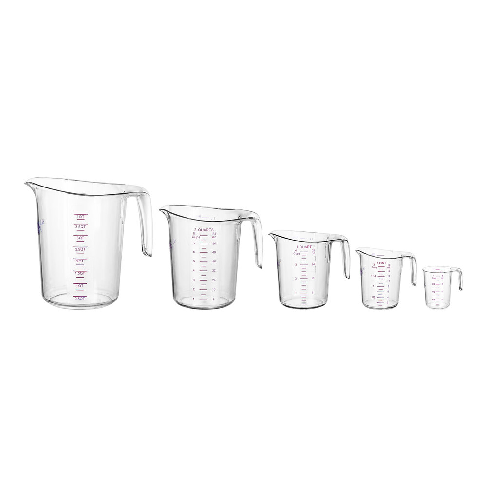Choice 5-Piece Purple Allergen-Free Plastic Measuring Cup Set