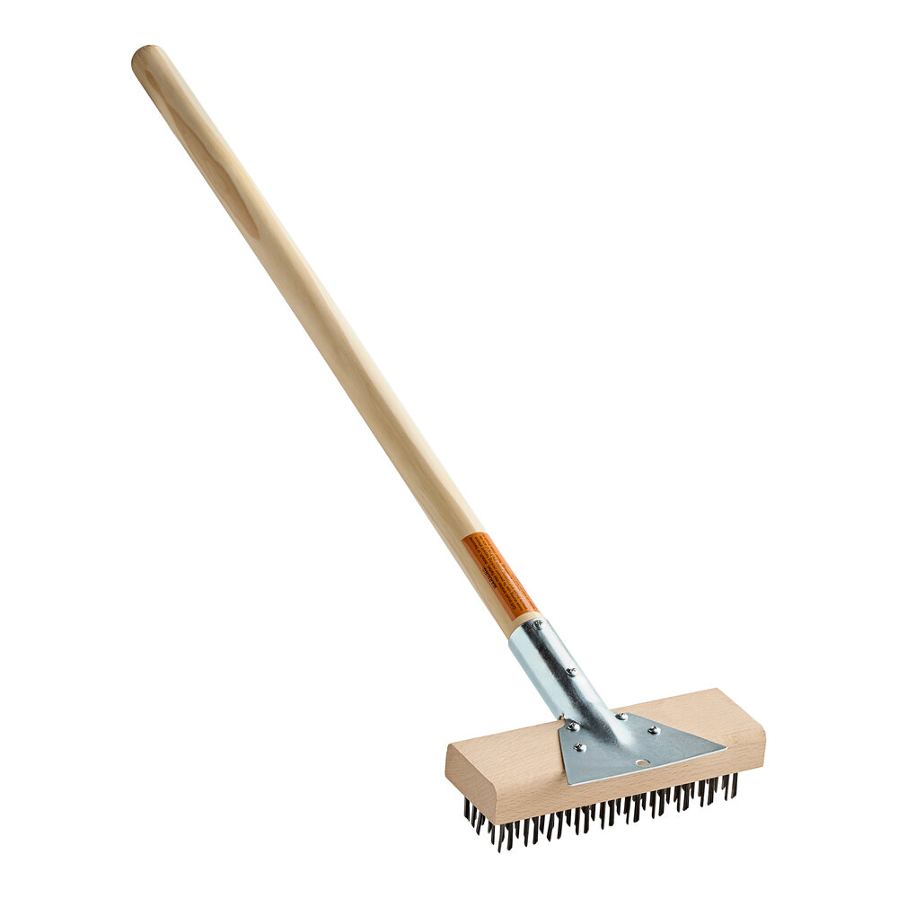 Carlisle 36372500 Sparta Oven and Grill Brush with 30" Wooden Handle ...