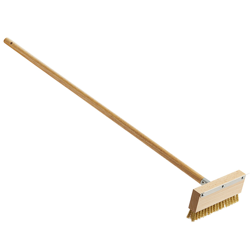 Carlisle 4152000 Sparta Oven and Grill Brush with 42" Wooden Handle and ...