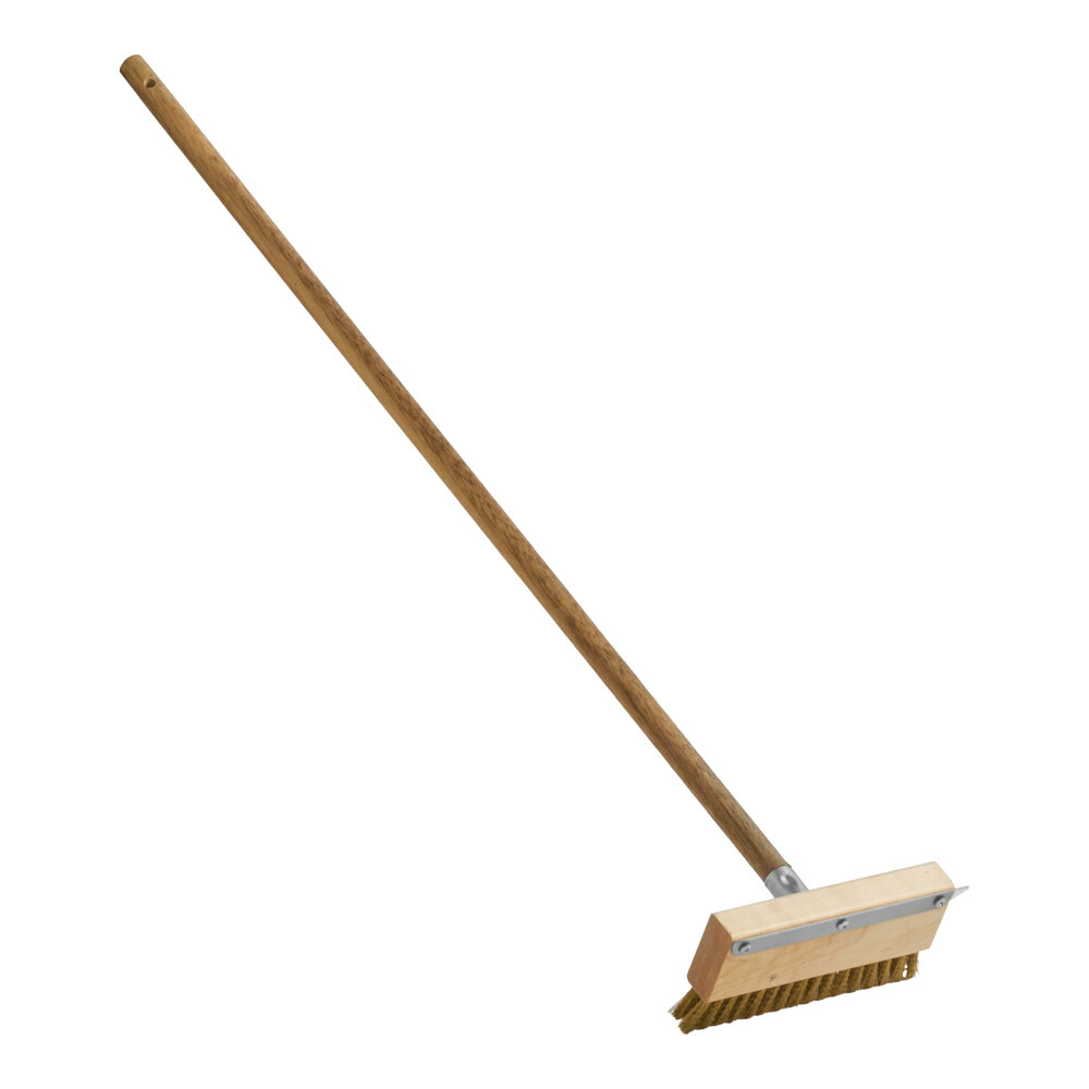 Carlisle 4152000 Sparta Oven and Grill Brush with 42" Wooden Handle and ...
