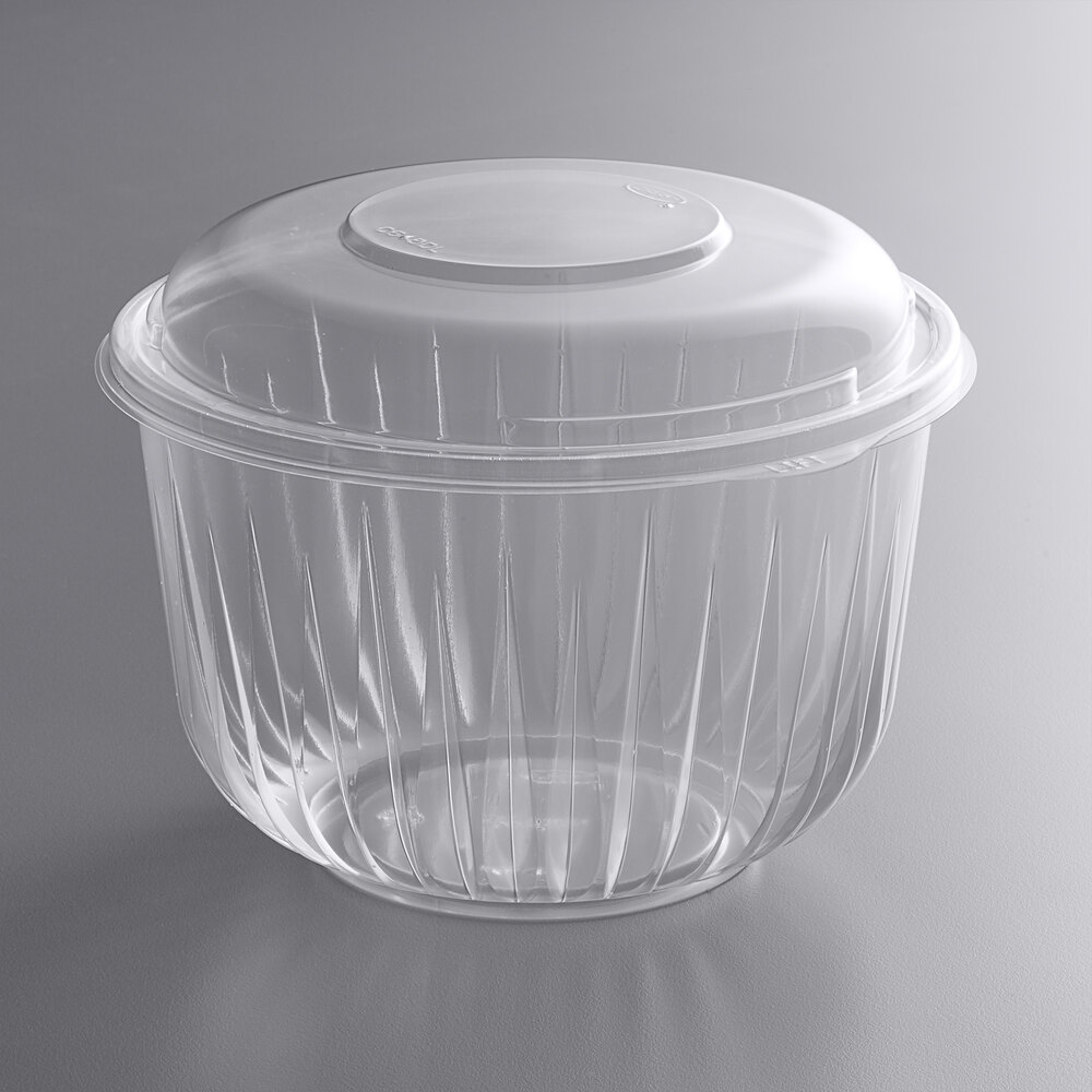 Dart C64BCD PresentaBowls 64 oz. Clear OPS Plastic Bowl with Dome Lid ...