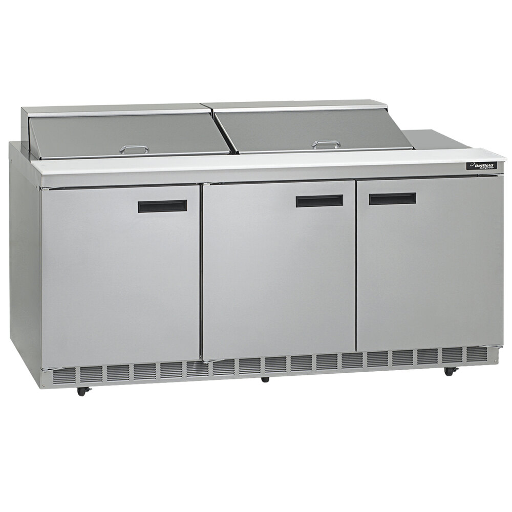 Delfield 4472NP-24M 72" 3 Door Mega Top Front Breathing Refrigerated ...