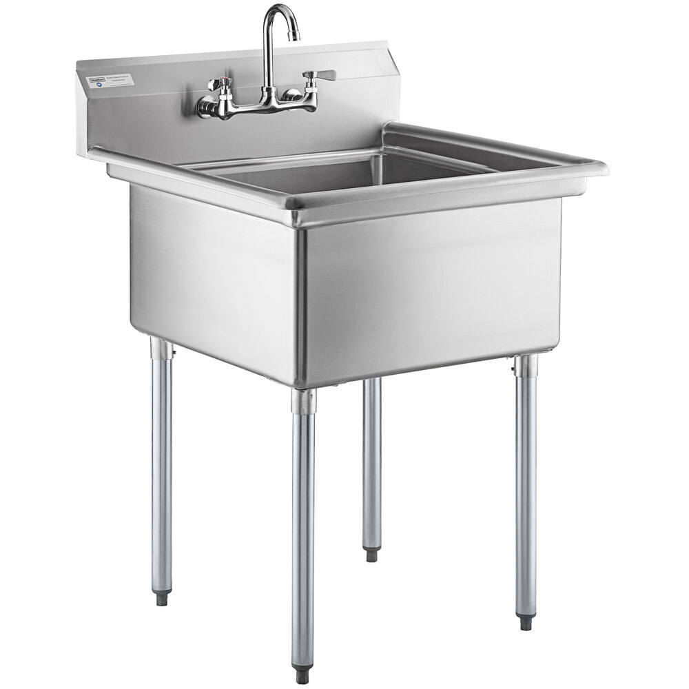 Steelton 30" 18-Gauge Stainless Steel One Compartment Commercial Sink ...