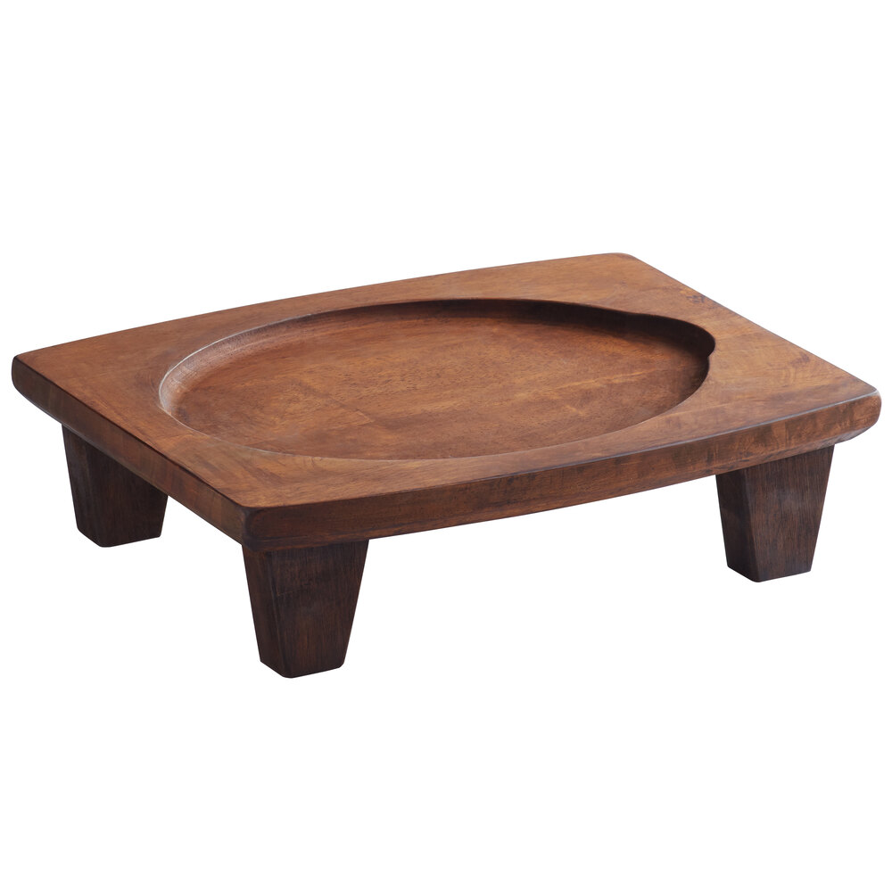 Valor 16" x 11 7/8" x 4 1/8" Rubberwood Display Stand with Rustic ...