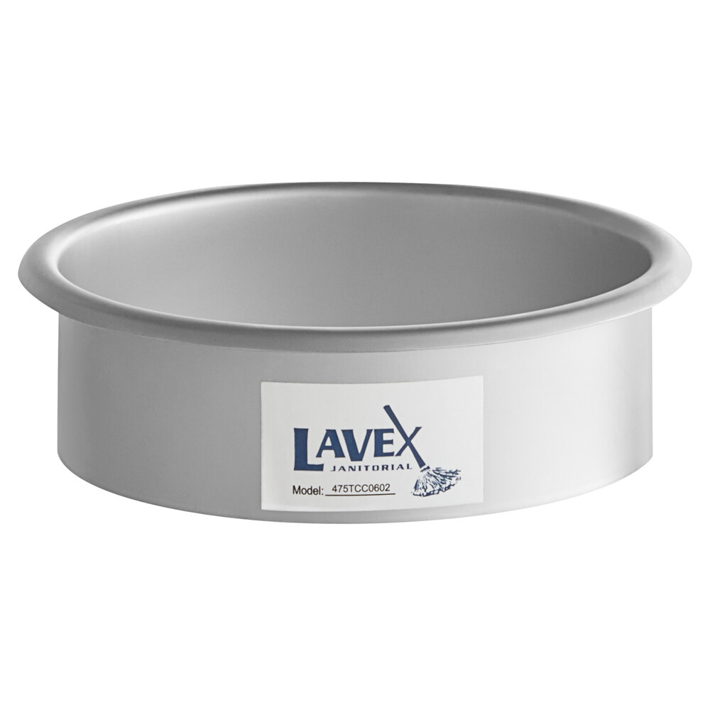 Lavex 6 9/16" x 2" Round Stainless Steel In-Counter Trash Chute