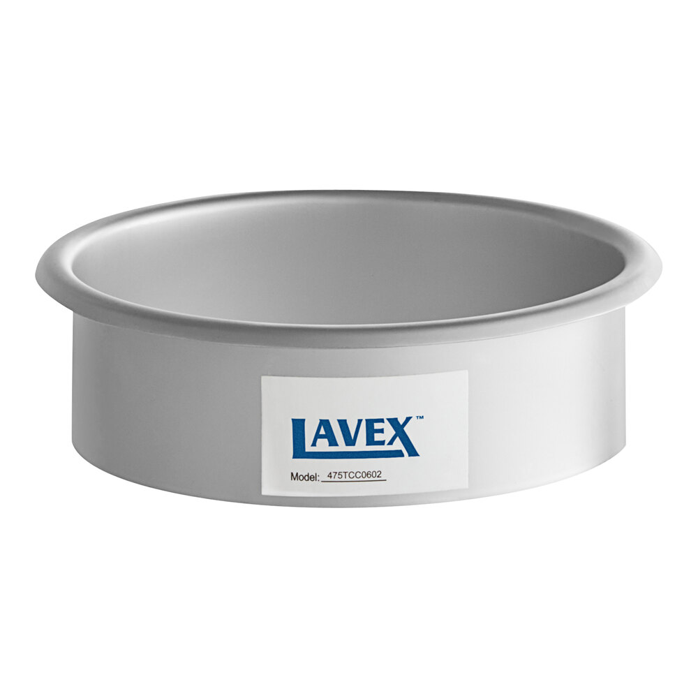 Lavex 6 9/16" x 2" Round Stainless Steel In-Counter Trash Chute