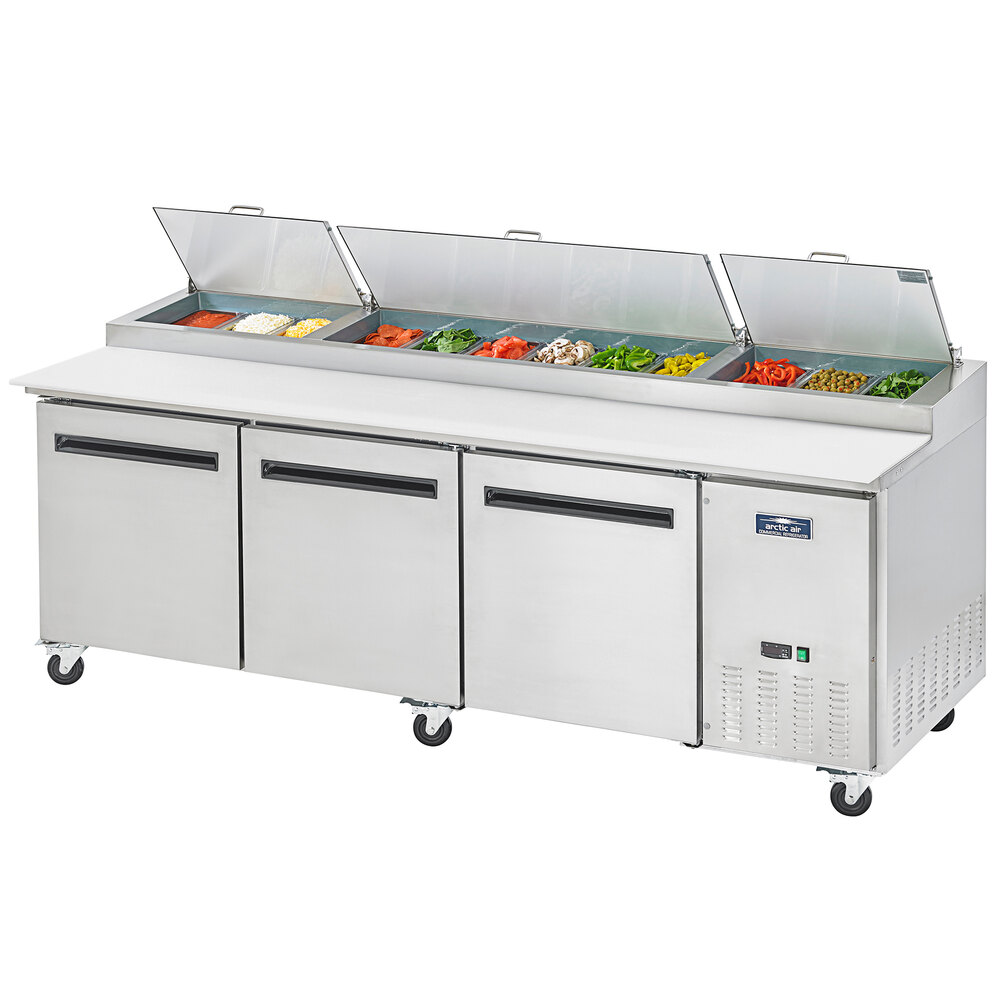 Arctic Air APP94R 94" Three Door Pizza Prep Refrigerator Table