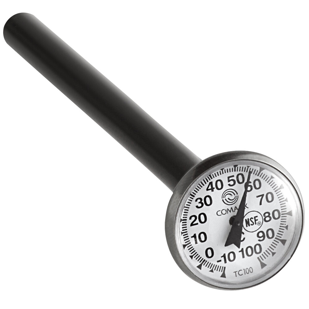 Comark TC100A 5" Pocket Probe Dial Thermometer -10 to 100 Degrees Celsius