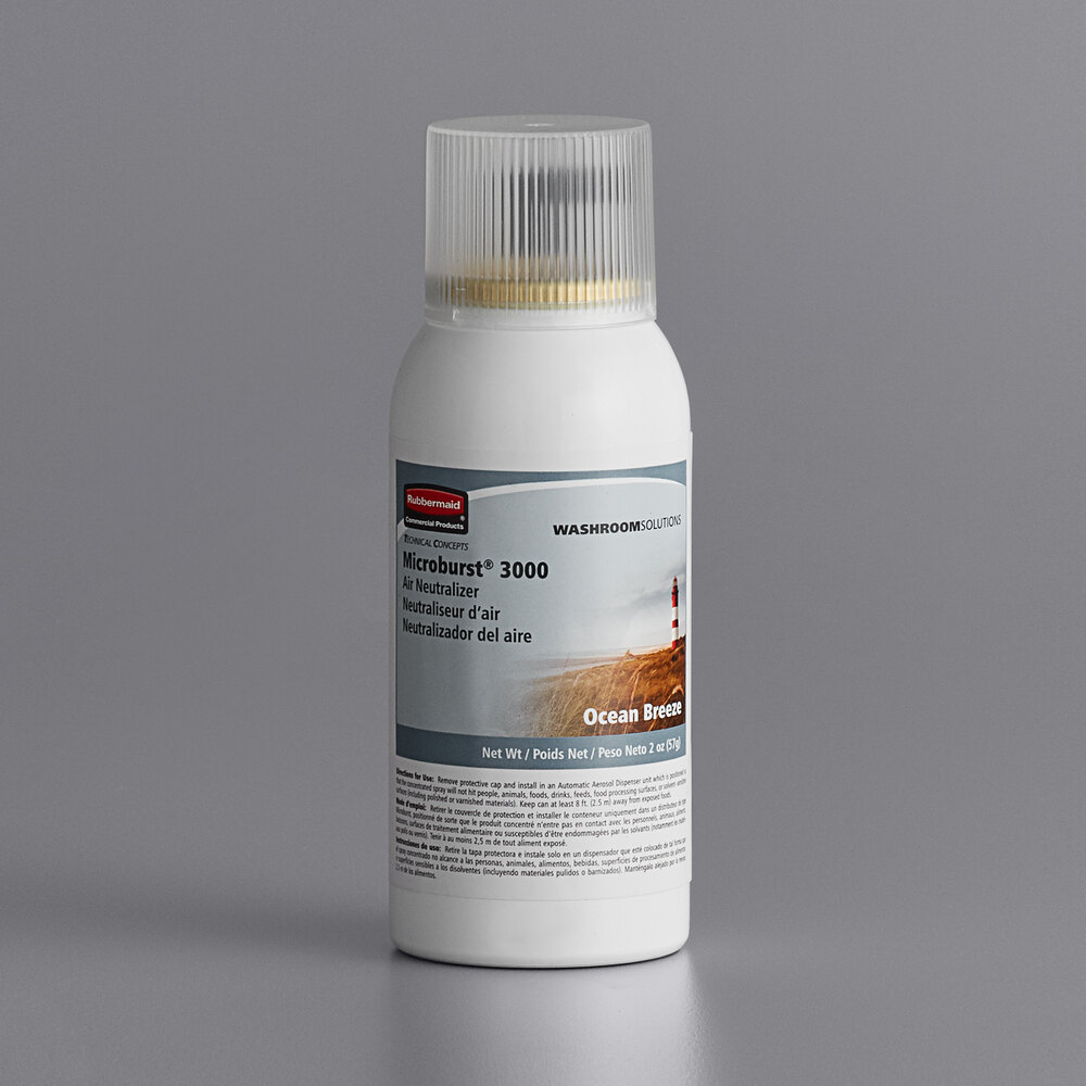 Rubbermaid® FG4012581 Microburst 3000 Ocean Breeze Metered Aerosol Air ...