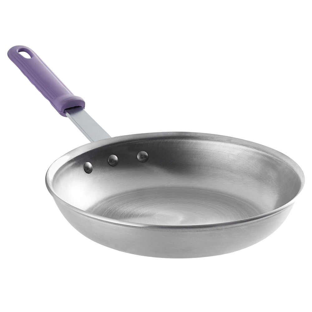 Vollrath 401080 Wear-Ever 10" Aluminum Fry Pan with Purple Allergen ...