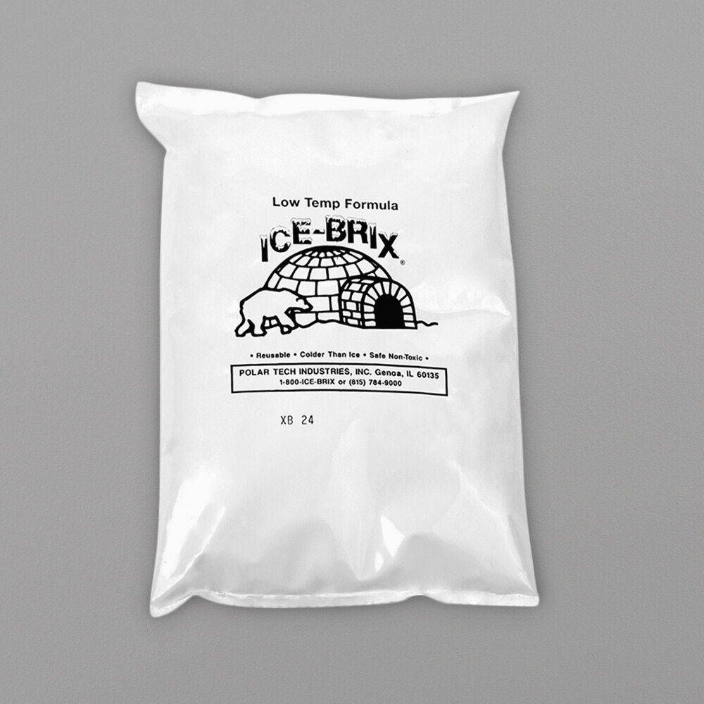 Polar Tech 24 oz. Ice Brix Low Temperature Cold Pack - 24/Case