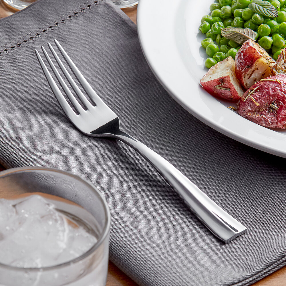 Acopa Ridge 18/0 Stainless Steel Heavy Weight Flatware Set with Service ...