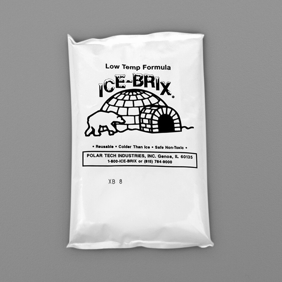Polar Tech 8 oz. Ice Brix Low Temperature Cold Pack - 72/Case