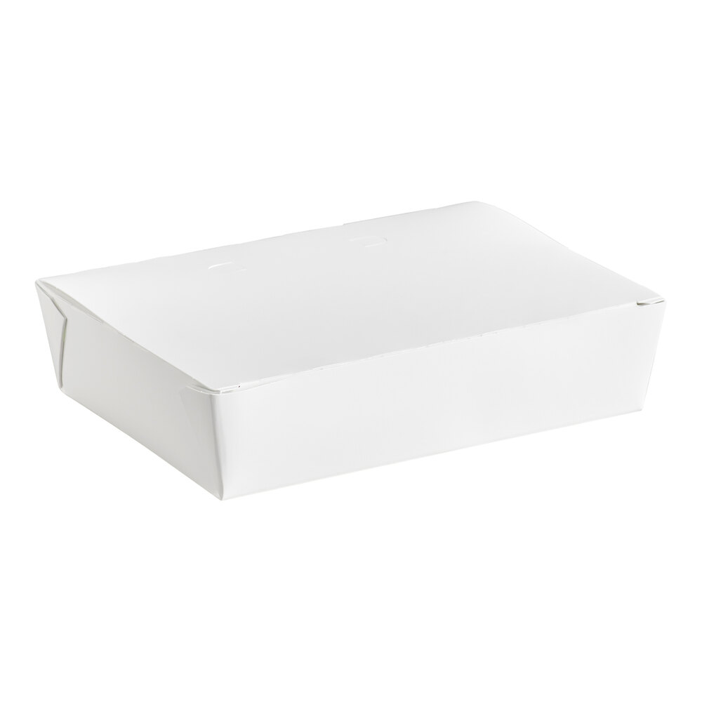 Fold-Pak 02BPDINEWM Bio-Pak Dine White Microwavable Paper #2 Take-Out ...