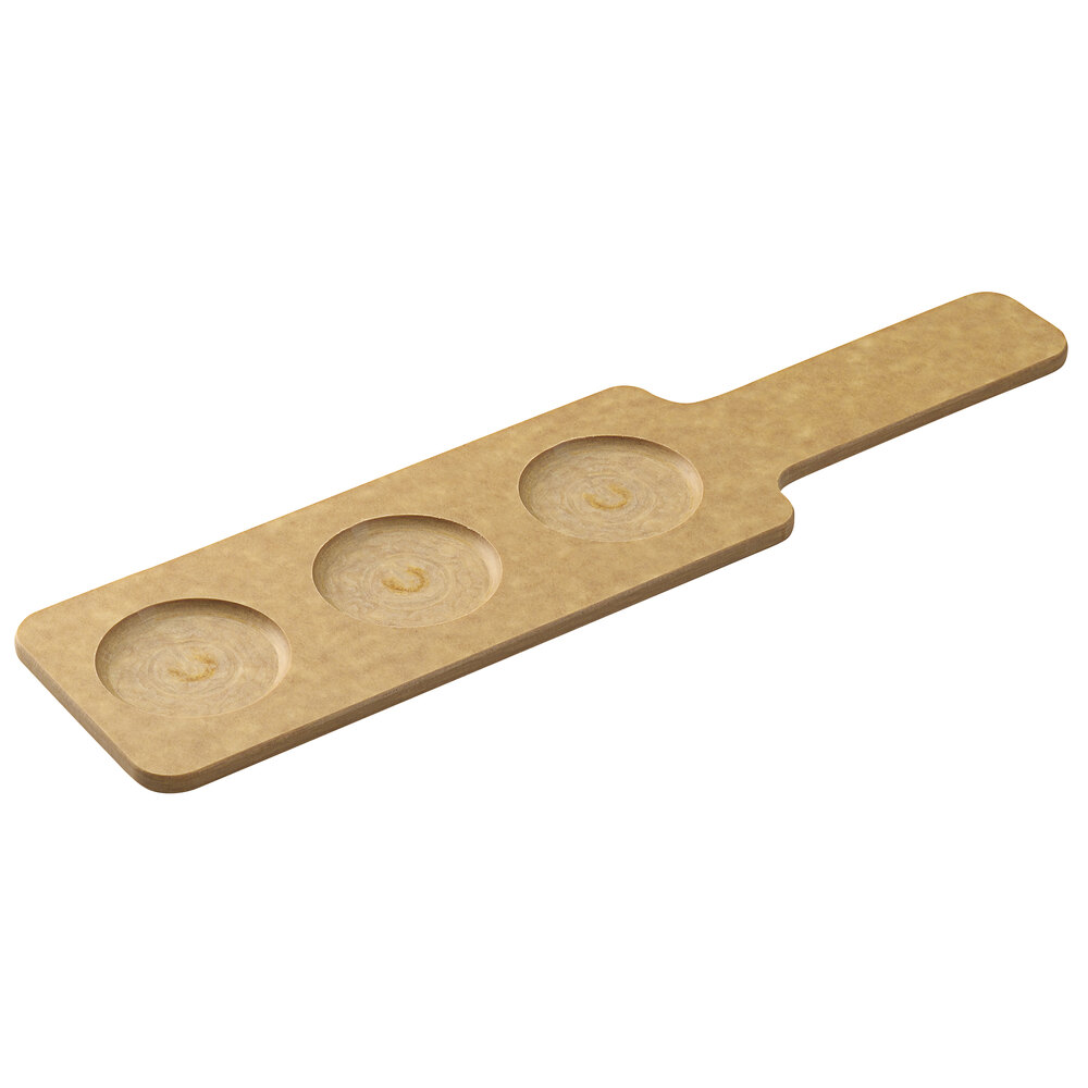 Tomlinson 1024978 13 3/4" x 3 1/2" Richlite Wood Fiber 3-Hole Natural ...
