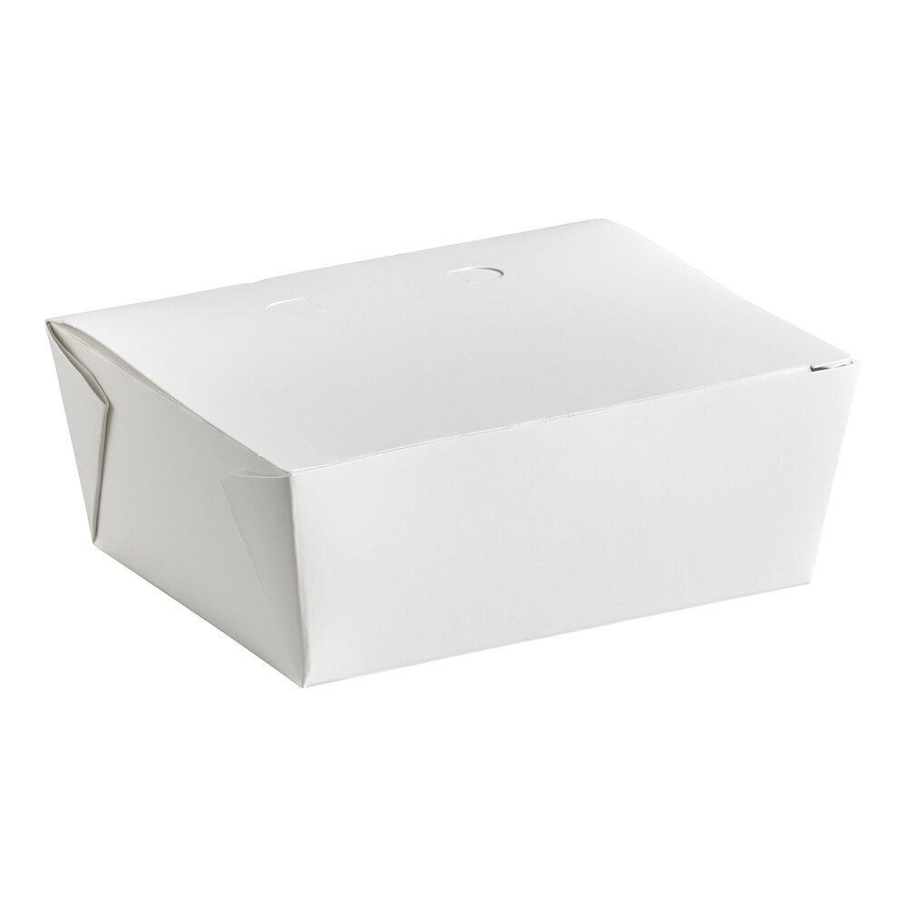 Fold-Pak 08BPDINEWM Bio-Pak Dine 6 3/4" x 5 7/16" x 2 1/2" White ...