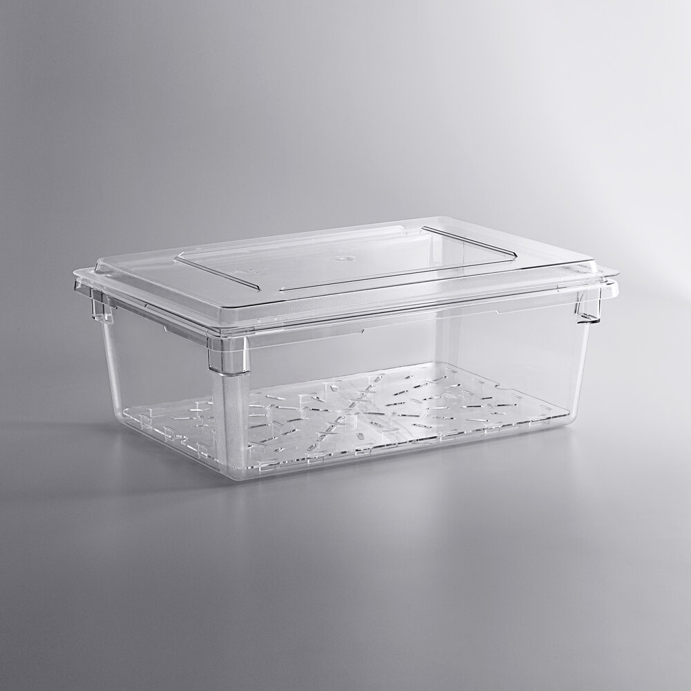 Cambro Food Storage Box and Drain Tray w/ Flat Lid - 26" x 18" x 9"