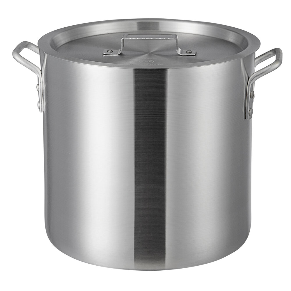 Choice 20 Qt. Heavy Weight Aluminum Stock Pot with Cover