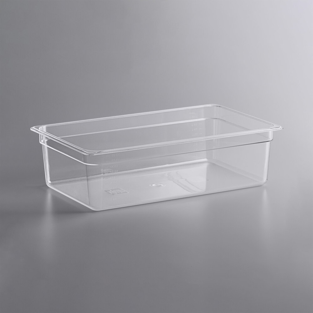 Vigor Full Size Clear Polycarbonate Food Pan - 6" Deep